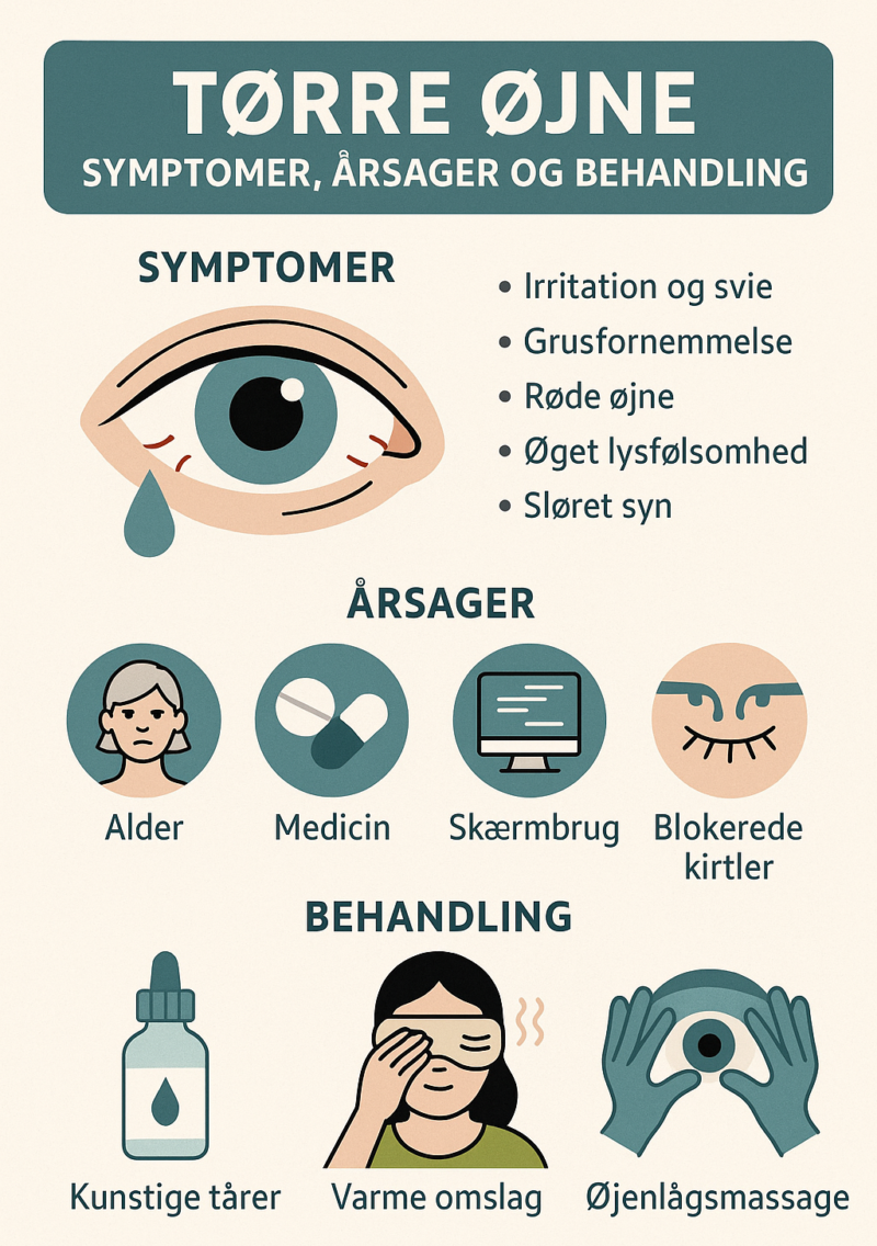 Tørre øjne – symptomer, årsager og behandling forklaret